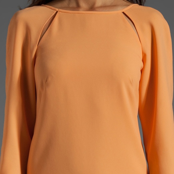 Tibi | Dresses | Tibi Peekaboo Shift Dress In Peach | Poshmark